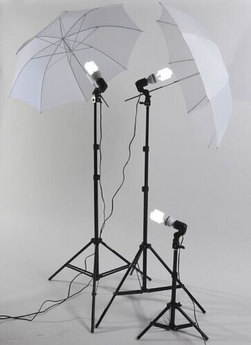 Photo Studio Lighting Umbrella Stand Light Kit + Case | eBay