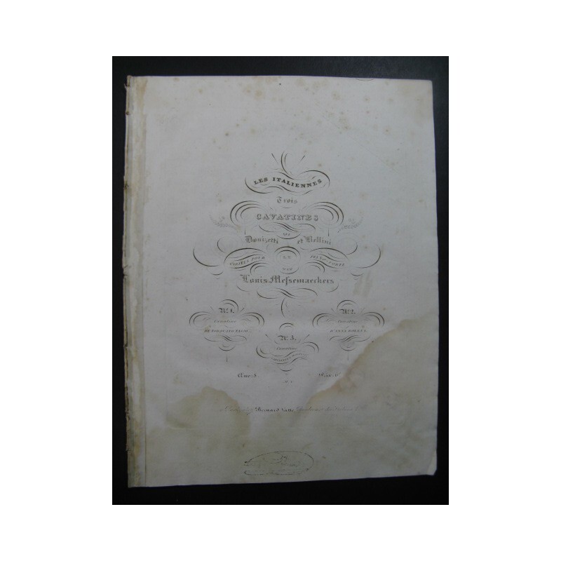 MESSEMAECKERS Louis Cavatine de Torquato Tasso Piano 1834 | eBay