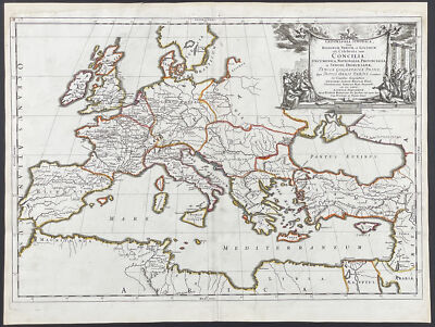 Sanson - Western Europe Map. 2-83. 1670 Cartes Folio Hand-Colored ...