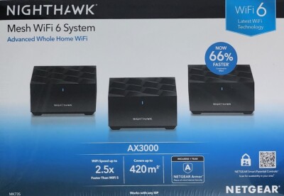 NETGEAR Nighthawk AX3000 Dual-Band Mesh WiFi 6 System 3 Pack | eBay