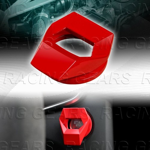 LAMBO STYLE RED ALUMINUM ENGINE START STOP BUTTON RING COVER TRIM ...