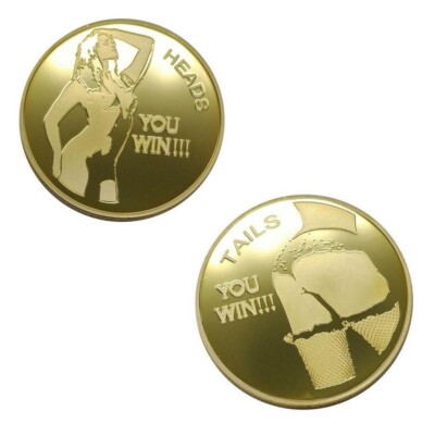 Heads Tails Win Lose Game hot Challenge LUCKY Coin Man Gift ...
