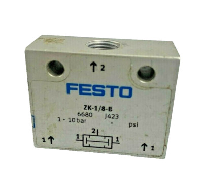 FESTO ZK-1/8B 6680 Pneumatic AND GATE Valve G1/8 1-10 bar | eBay