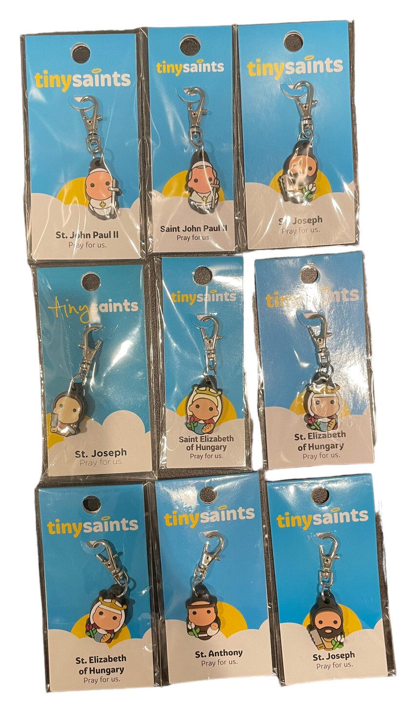 Tiny Saints Key Chains Saint John Paul II Saint Joseph Saint Elizabeth ...