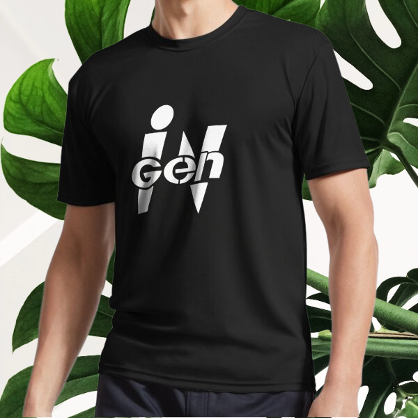 New InGen Logo (White) Active T-Shirt Logo T-Shirt Funny Size S to 5XL ...