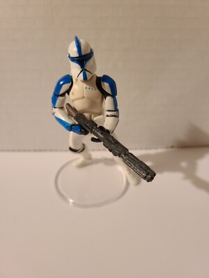 Star Wars Phase 1 Blue Clone Trooper Officer Wit Display Stand | eBay