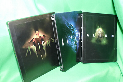 ALIEN, ALIENS, ALIEN 3 Steelbook RARE 4K / Blu-Ray Limited Edition Lot ...