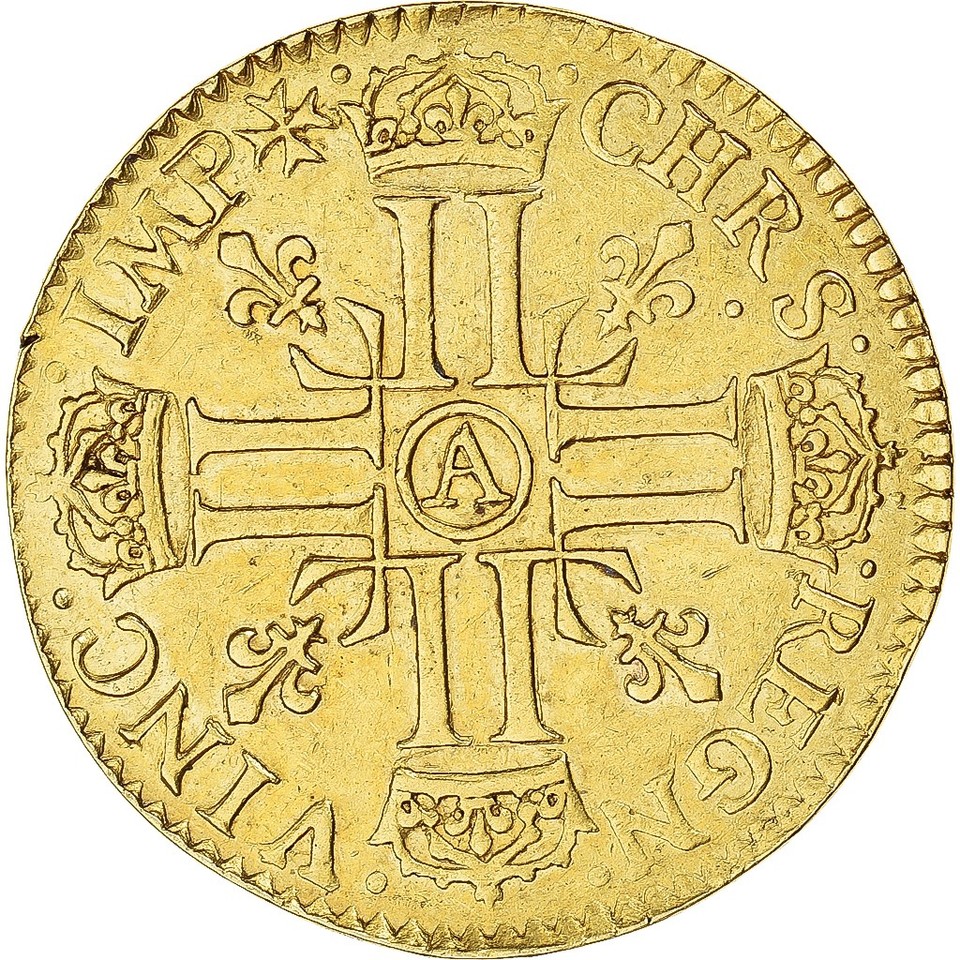 France, Louis XIII, Double louis d'or à la croisette, 1640, Paris, Or ...
