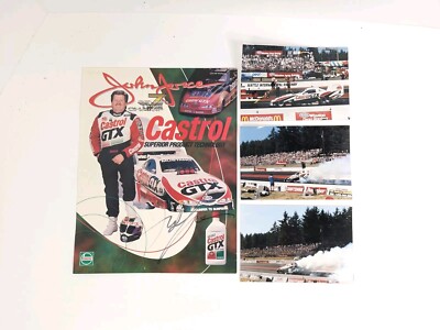 John Force NHRA Drag Racing Castrol GTX 8.5"x11" Photo Signed w/3 ...