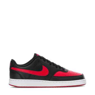 Mens COURT VISION LOW NEXT NATUREBlack/University Red/White Bred FJ0685 ...