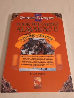 Dungeons and Dragons BECMI Reprint of Poor Wizard's Almanac II Book Of Facts | eBay
