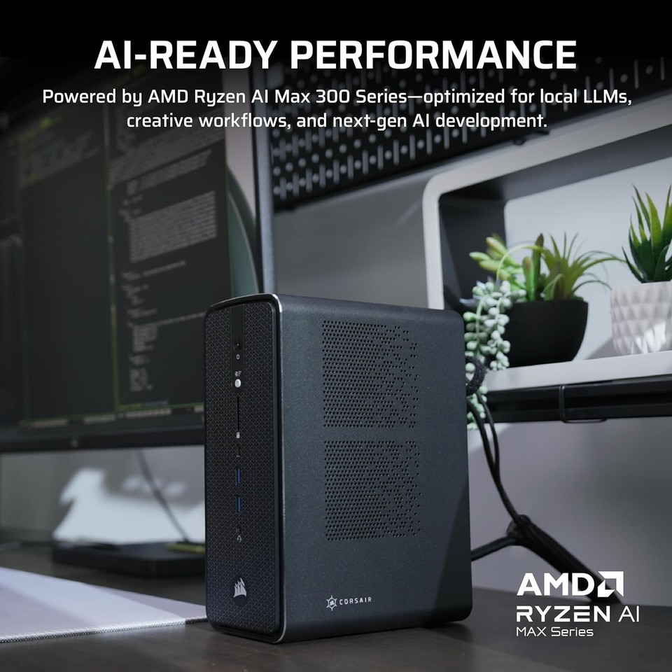 Corsair Workstation 300 — AMD Ryzen AI Max+ 395 | 128GB LPDDR5X | Dual ...