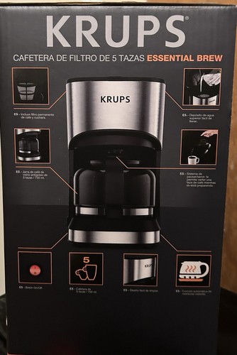 KRUPS Simply Brew Compact 5 Cup Coffee Maker: Stainless Steel Design, Pause &... | eBay