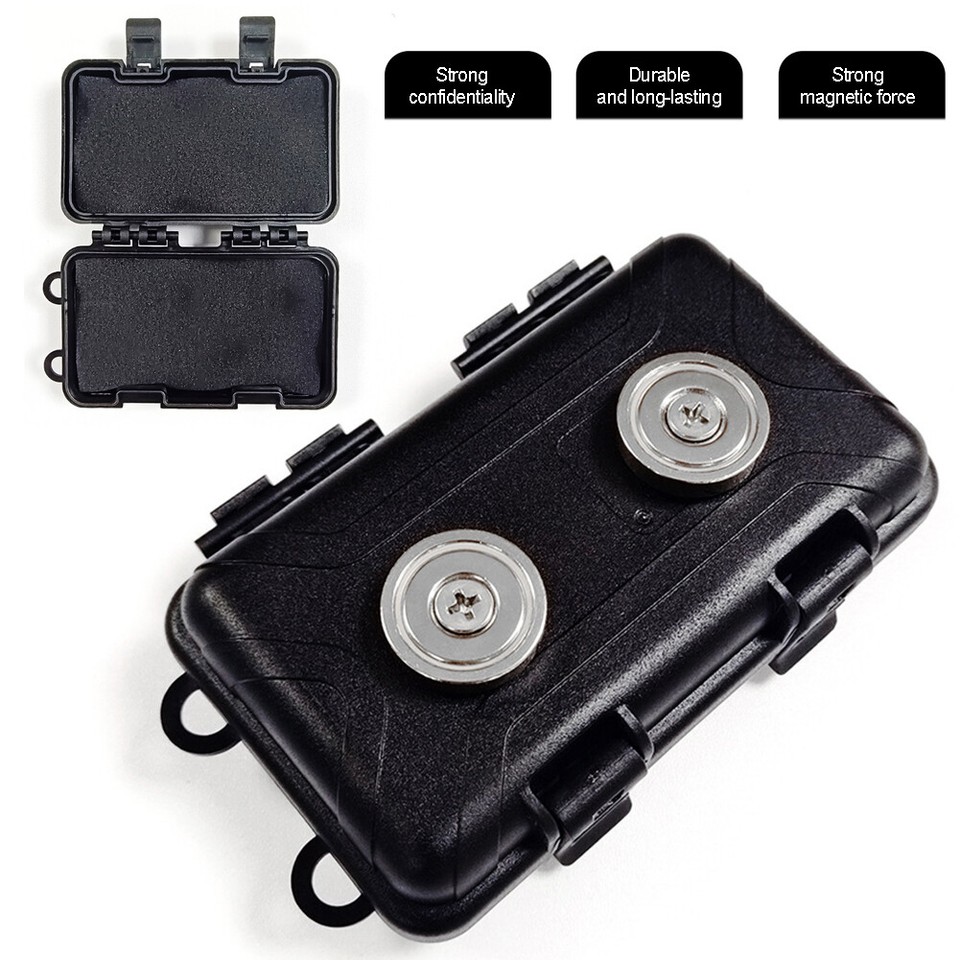 Magnetic Key Box Car Stash Storage Box Waterproof for Spare Key GPS ...