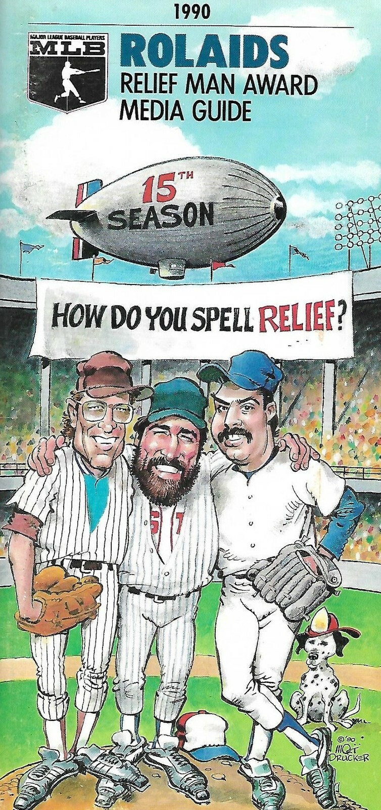 1990 Rolaids Relief Man Award Media Guide -Jeff Reardon | eBay