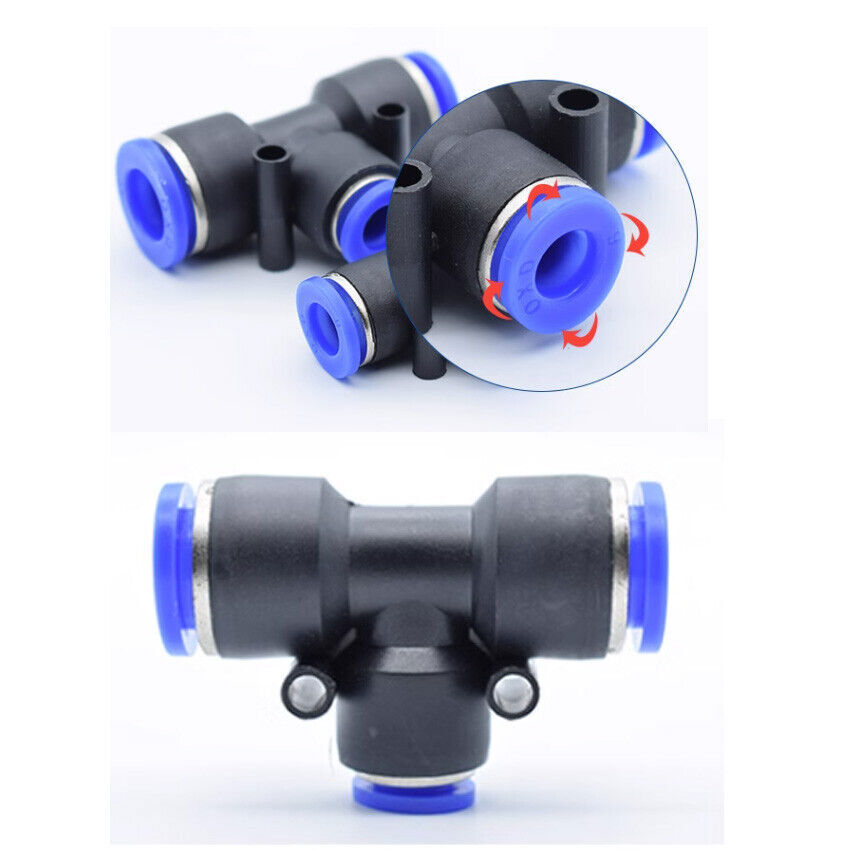 Nylon Pneumatic Push Fit Connector Tube Pipe Joiner Air Water Lines ...