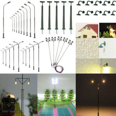 Model Train Light HO Scale LED Street Railroad Station Yard Lamps ...