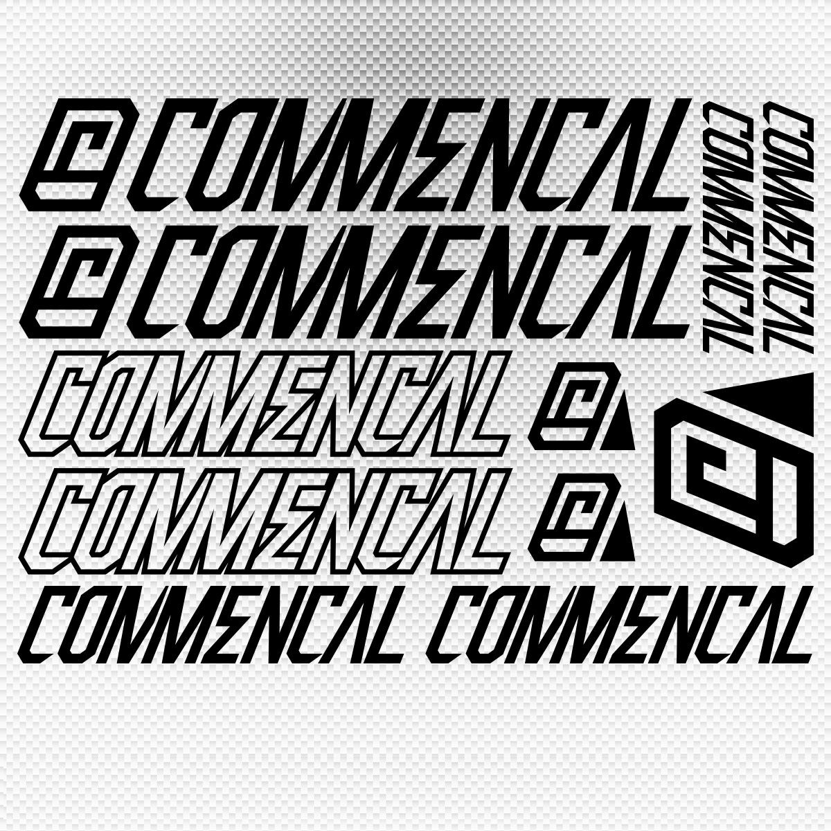 FITS Commencal Vinyl Decals Stickers Sheet Bike Frame Cycling Bicycle ...