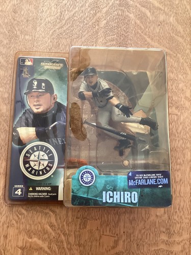 Ichiro McFarlane Action Figure Series 4 Seattle Mariners MLB 2003 Grey ...
