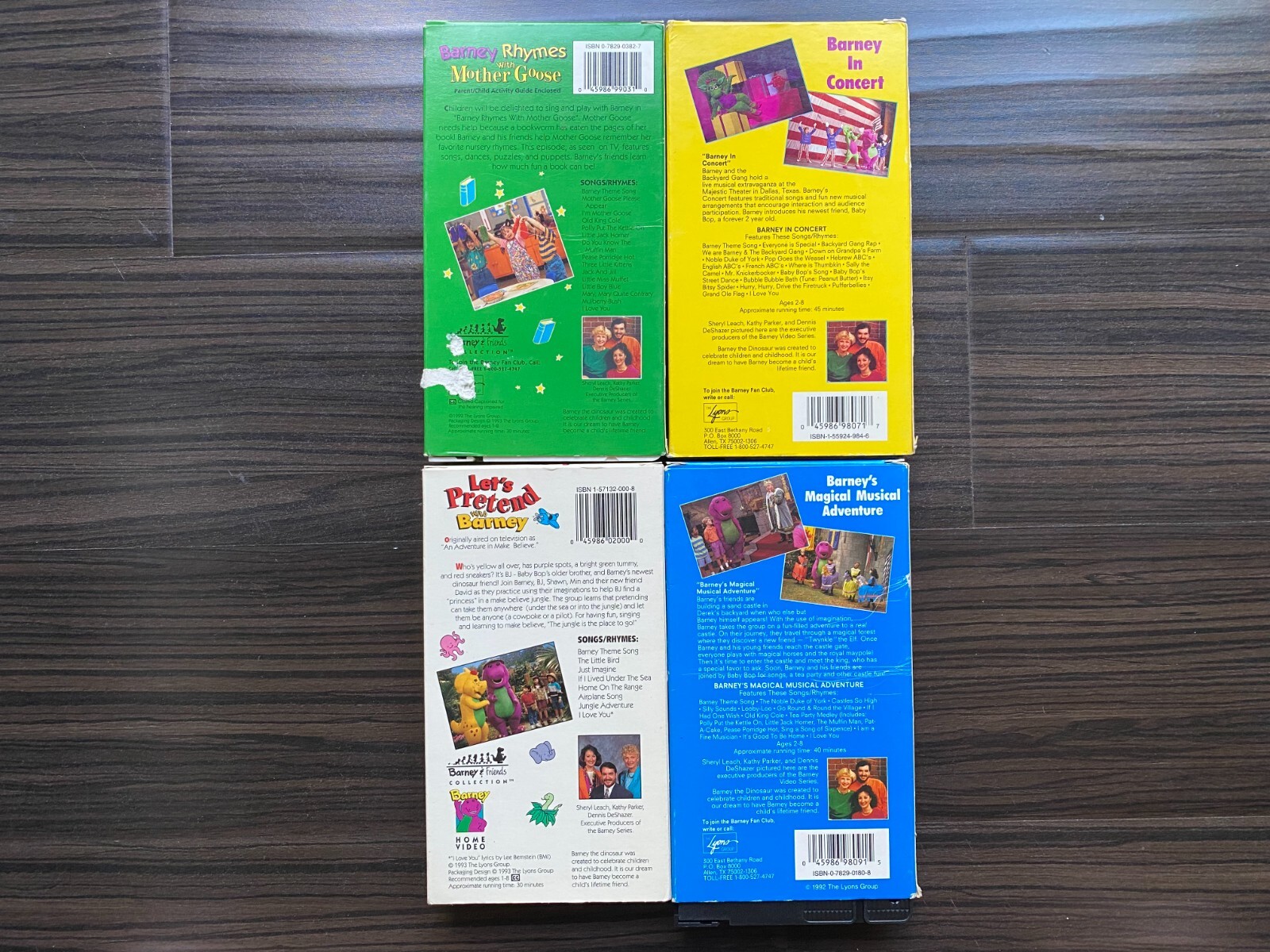 Barney VHS Lot Rhymes w/ Mother Goose Barney | Grelly USA