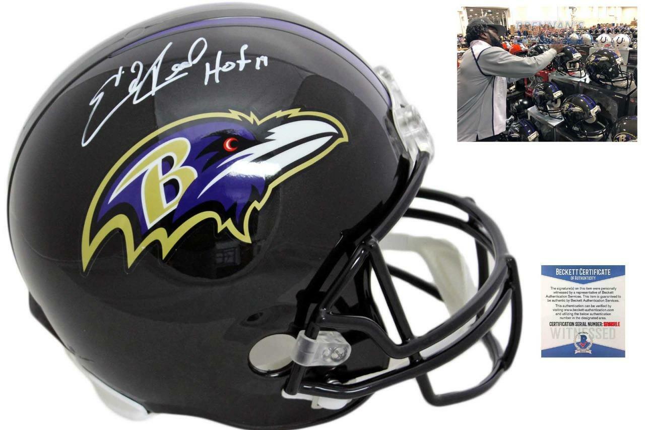 Baltimore Ravens Ed Reed Autographed Signed Authentic Helmet - Beckett ...