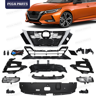 For 2020-2022 Nissan Sentra Grilles/Radiator Shutter/Brackets/Fog ...