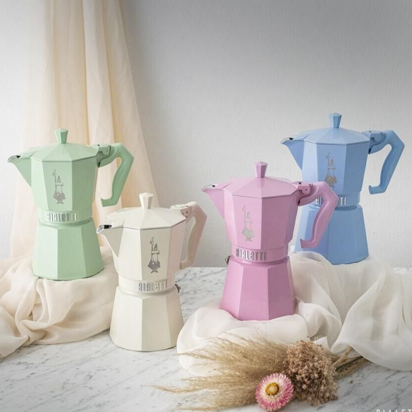 BIALETTI Premium Mocha Express Exclusive 3 Cup 7 Color 3.5x6.4x6.2in ...