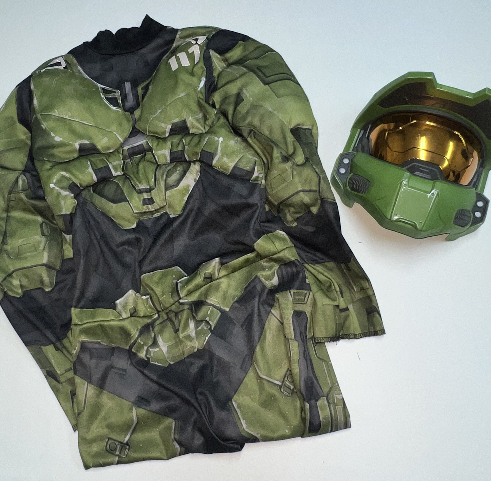 Halo Master Chief Military Soldier Boys Halloween Cos… - Gem