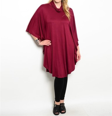 Plus Size Sexy "Burgundy" Ladies Batwing Top-PT4-CN256664 | eBay