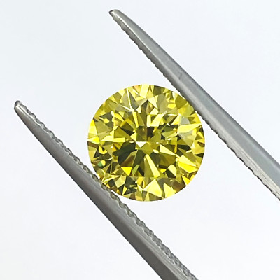 GIA Natural Loose Diamond 2.00 Ct Round Cut Fancy Yellow For Ring ...