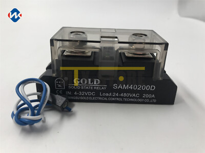 1PCS New GOLD SAM40200D 24-480VAC 200A Relay Solid State Relay AC SSR ...