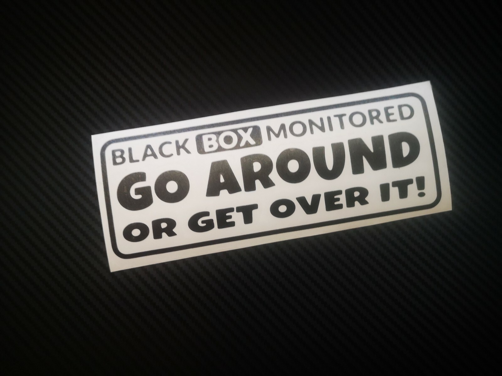 BLACK BOX MONITORED New Driver Funny Car/Window/Bumper Vinyl Sticker ...