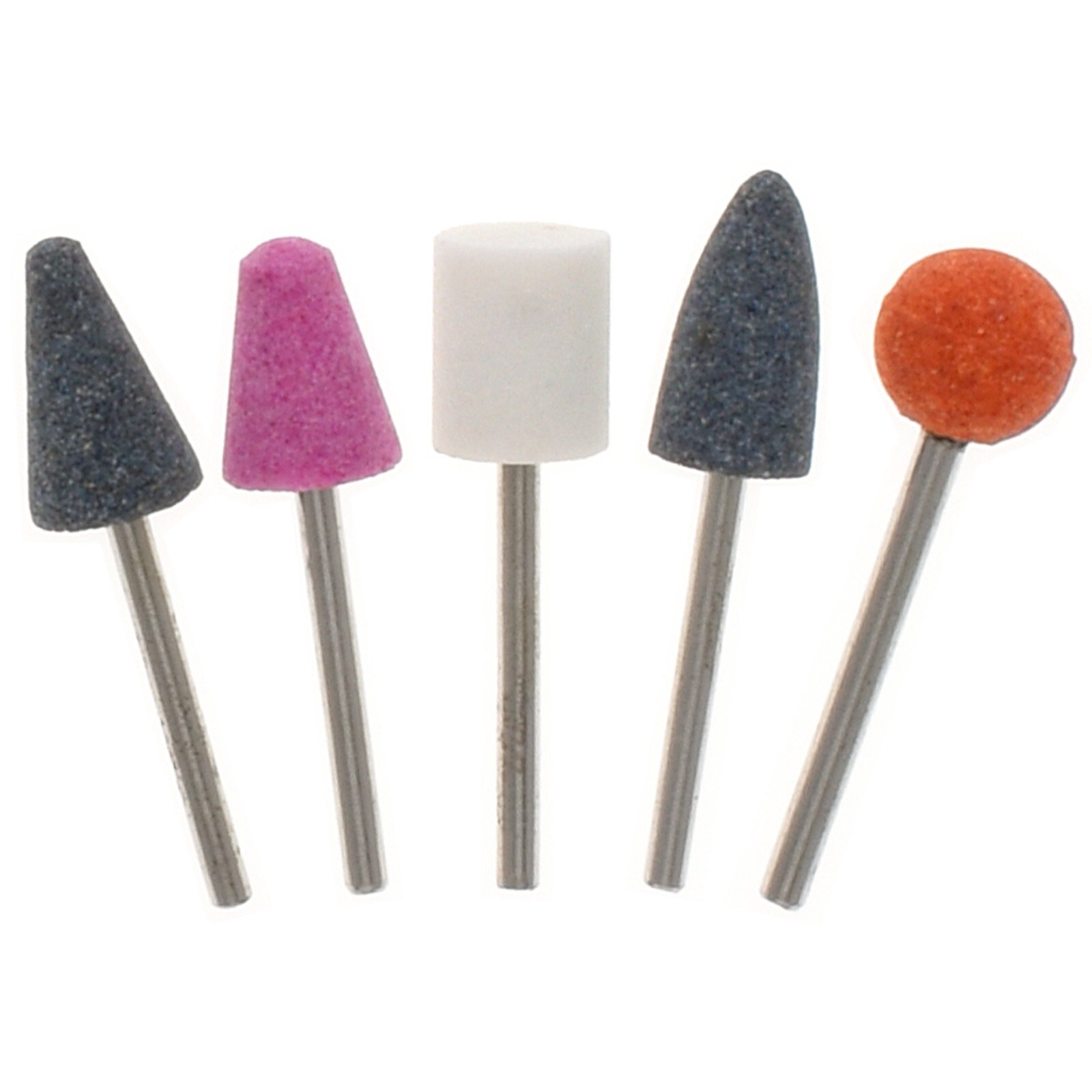 5Pc MOUNTED STONE SET Polishing Cleaning Rotary Drill Bit Die Grinder ...