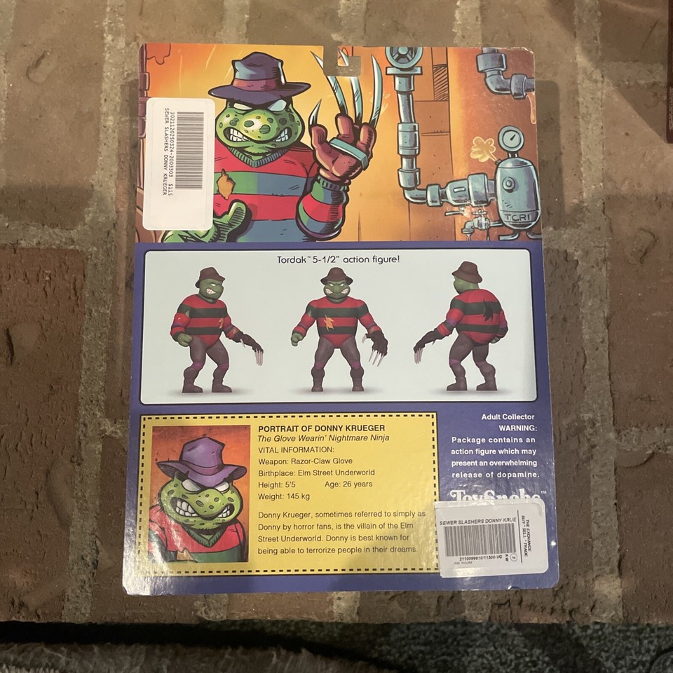 Toy Snobs TMNT Sewer Slashers Donny Krueger Freddie Nightmare On Elm ...