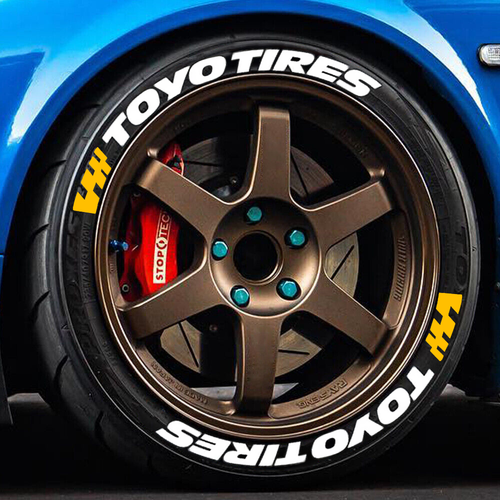 Permanent TOYO TIRES Sticker Tire Lettering Decals 1.2'' 15''-24'' For ...