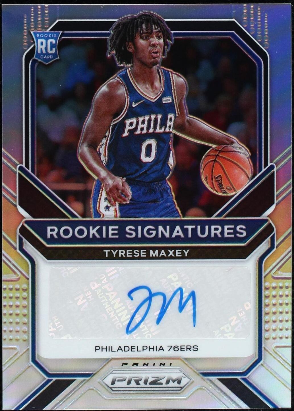 2020-21 Panini Prizm - Rookie Signatures Tyrese Maxey #RS-TMX Silver ...