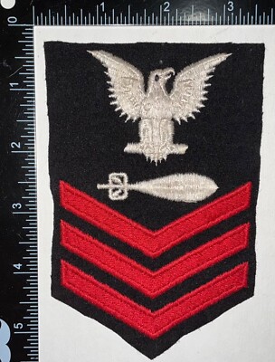 WWII LEFT FACING USN Torpedoman Petty Officer 1st Class Rate Patch | eBay