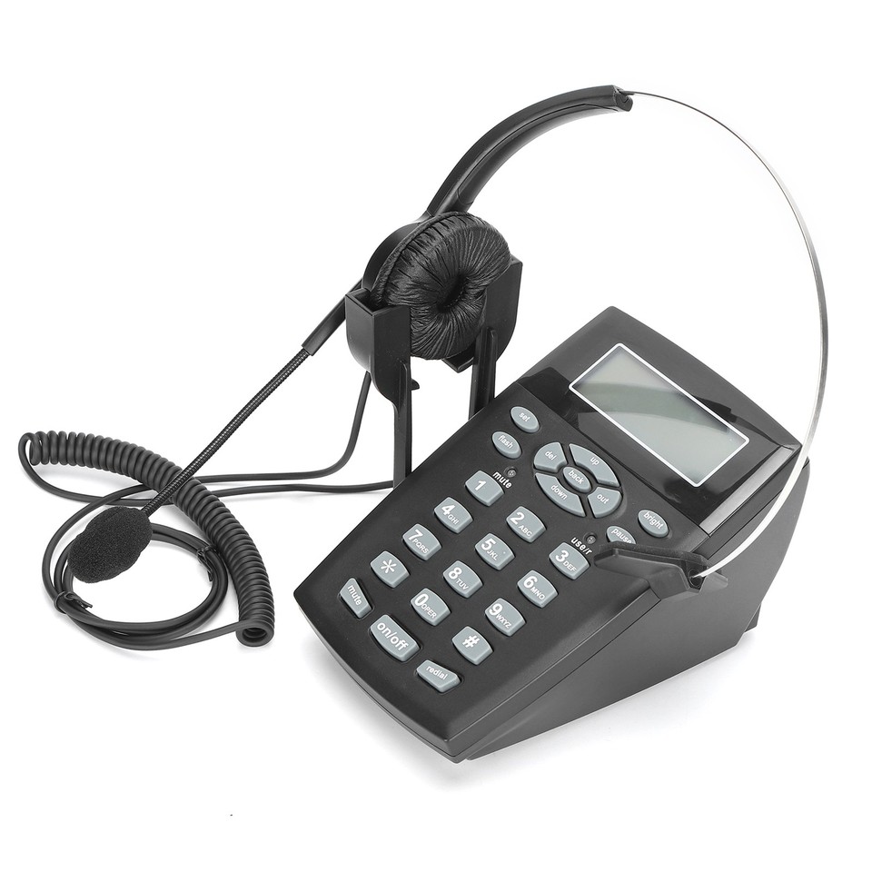 HT810 Call Center Wired Telephone With Omnidirectional Headset ...