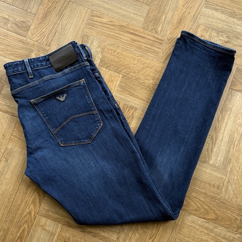 Emporio Armani Jeans J06 Slim Fit Stretch Denim W36 L34 Dark Blue Mens ...