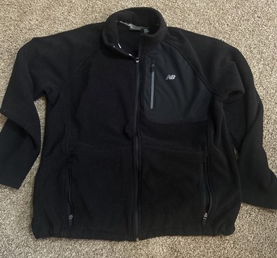 New Balance Men's Softshell Jacket Black Microfiber Fleece Lined Zip ...