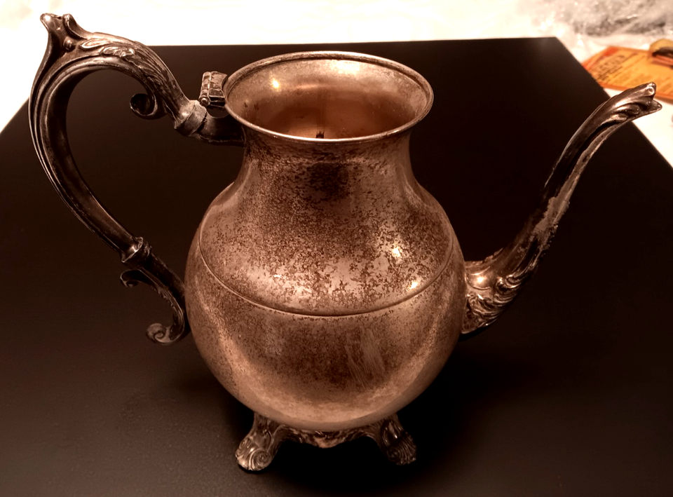 Antique Vintage F.B. Rogers Silver Co. Teapot Silver On Copper | eBay