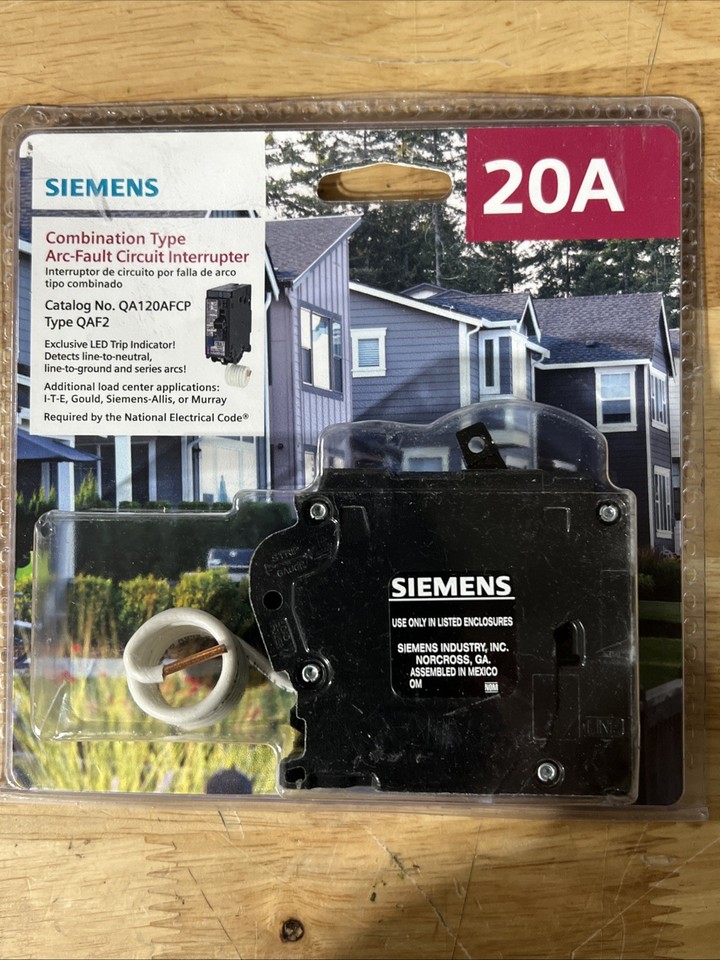 Siemens QA120AFCP 120V 1 Pole Combination AFCI Circuit Breaker ...