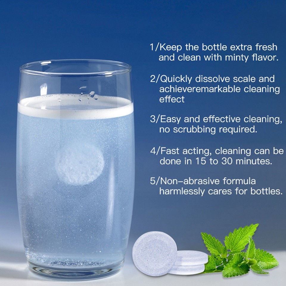Water Bottle Cleaning Tablets 24X Active Stainless Water Bottle ...