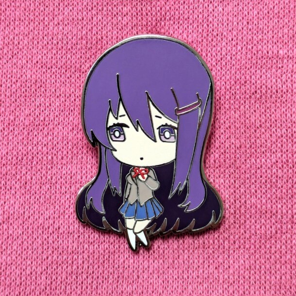 Doki Doki Literature Club Yuri Enamel Pin Figure Anime 1.38" Official ...