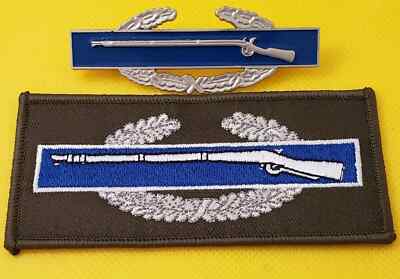 COMBAT INFANTRY BADGE LAPEL PIN AND CIB US ARMY Military Veteran Biker ...