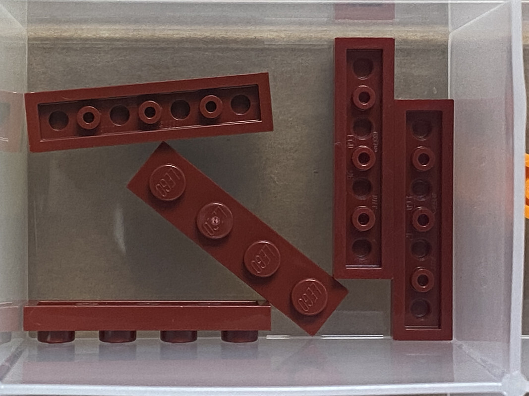 LEGO Parts - Dark Red Plate 1 x 4 - No 3710 - QTY 5 | eBay
