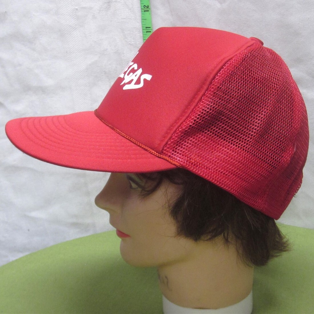 LAS VEGAS trucker cap Nevada baseball hat 1980s vtg mesh City of Second ...
