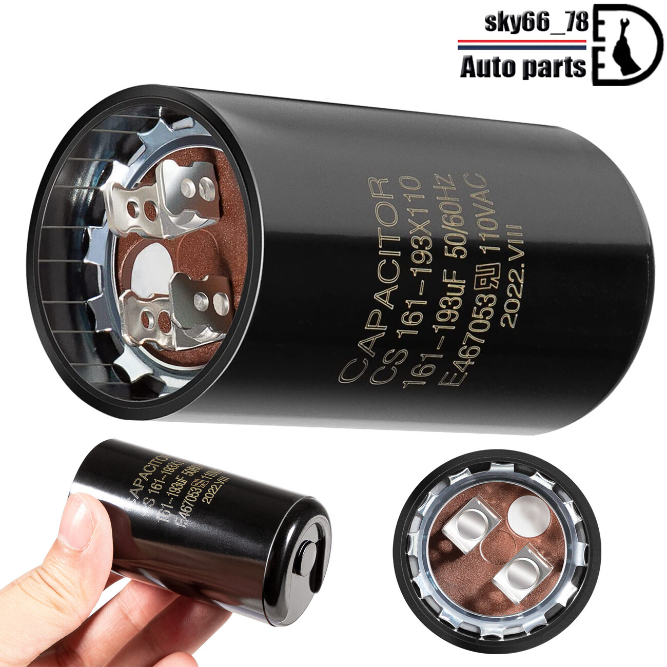 Pool Pump Start Capacitor 161-193UF/MFD for Hayward Super Pump 0.75 1.0 ...