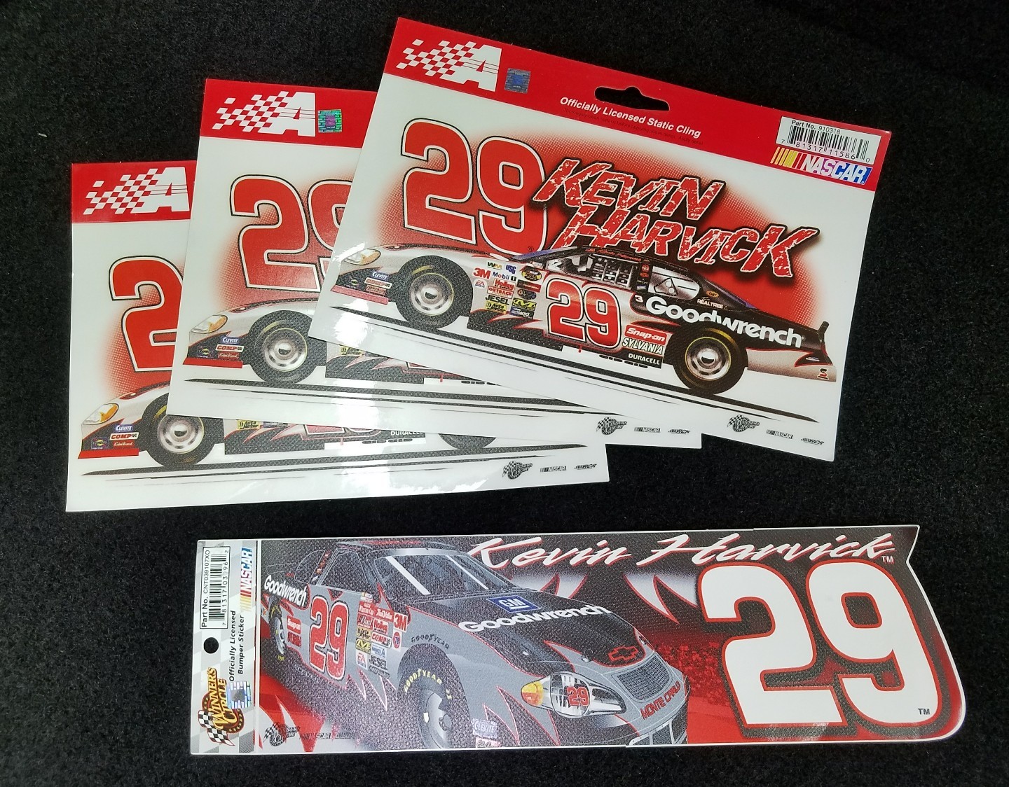 Kevin Harvick #29 Static Cling Lot plus Bumper Sticker Decal NASCAR ...
