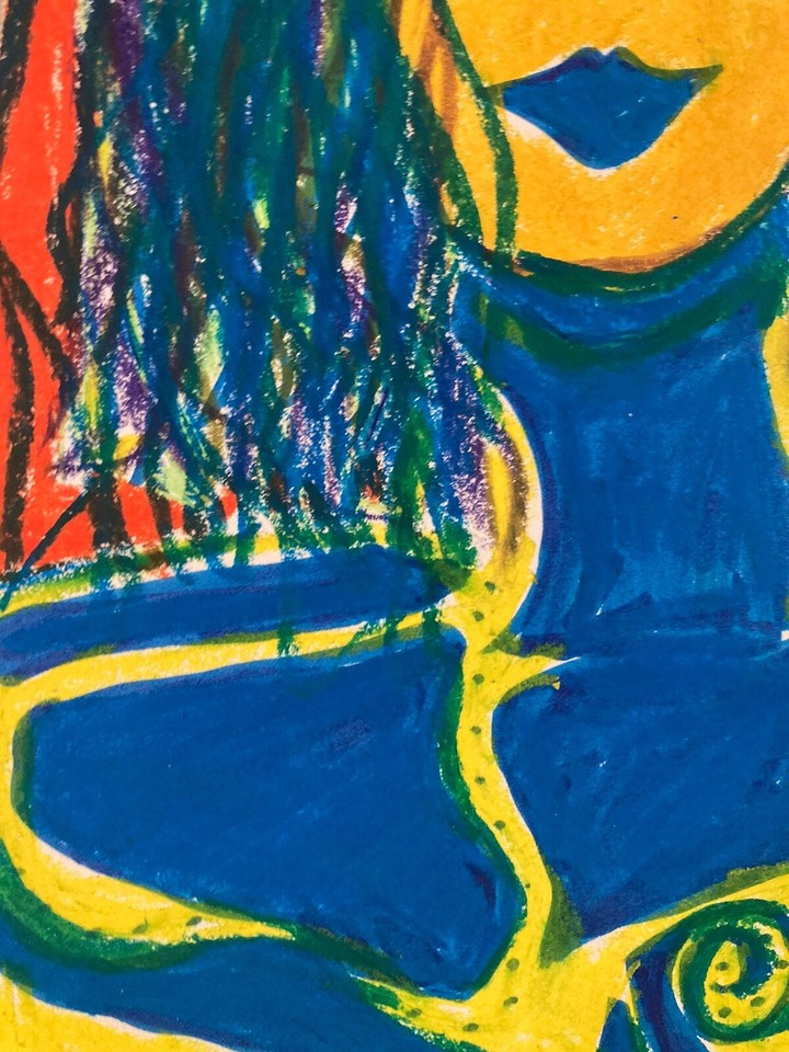 Very Beautiful Pastel Fat Large Portrait Woman Fauve Bust Contemporary ...